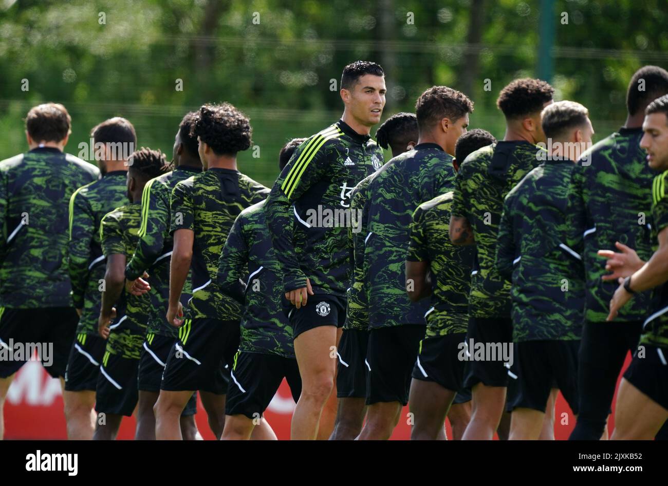 Manchester United's Cristiano Ronaldo during the training session at ...