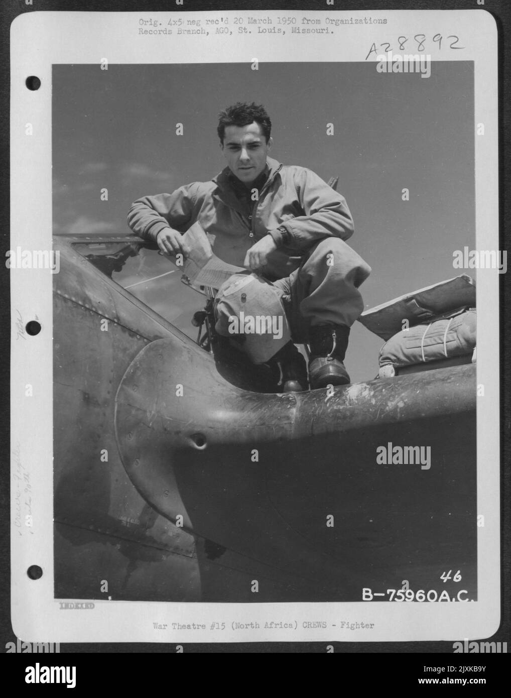 A Pilot Of The 90Th Photographic Reconnaissance Wing Poses On The Wing ...