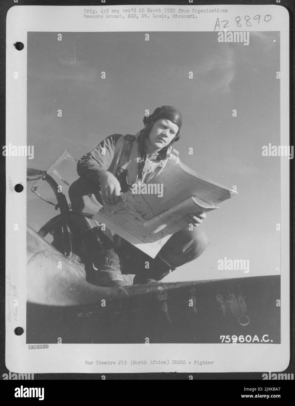 A Pilot Of The 90Th Photographic Reconnaissance Wing Poses On The Wing ...
