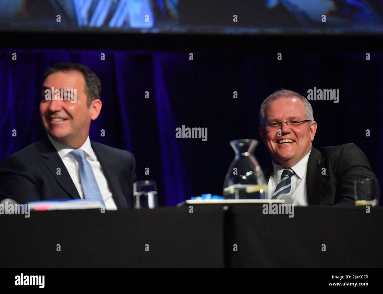 South Australian Premier Steven Marshall (left Stock Photo - Alamy