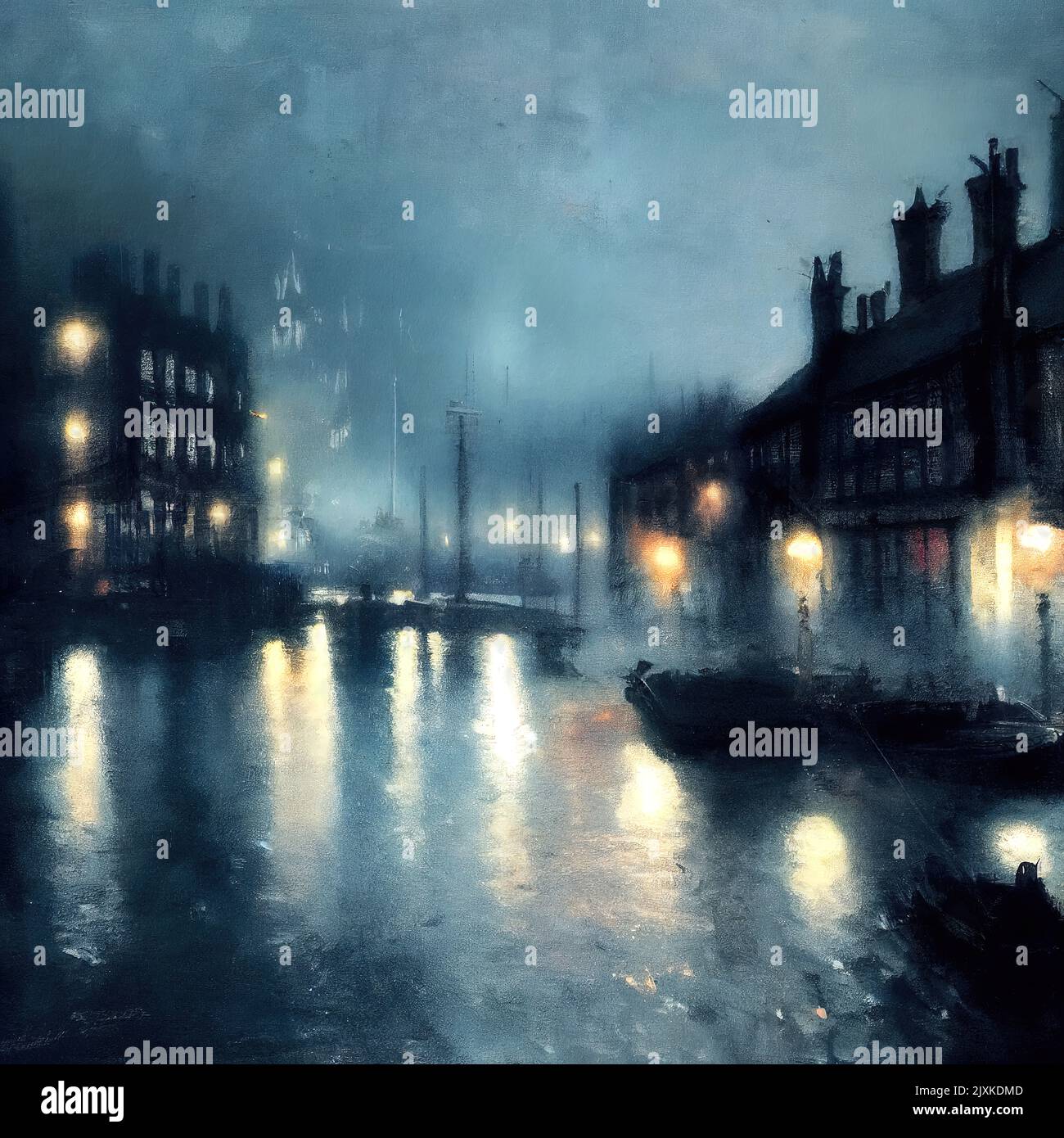Victorian houses at night hi-res stock photography and images - Alamy