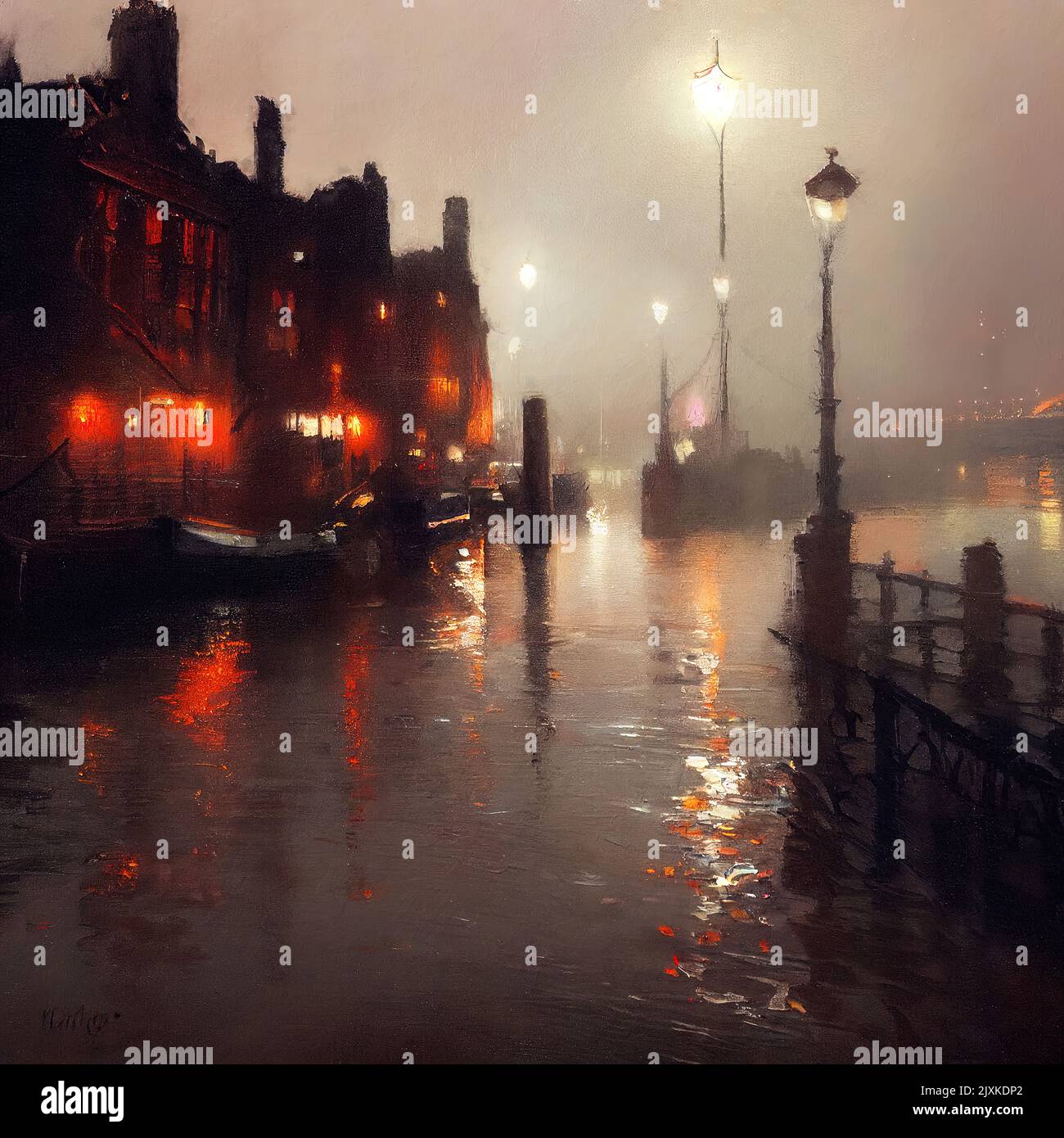 Victorian houses at night london hi-res stock photography and images ...