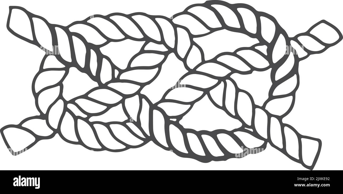 Marine knot sketch. Sailing rope loop icon Stock Vector Image & Art - Alamy