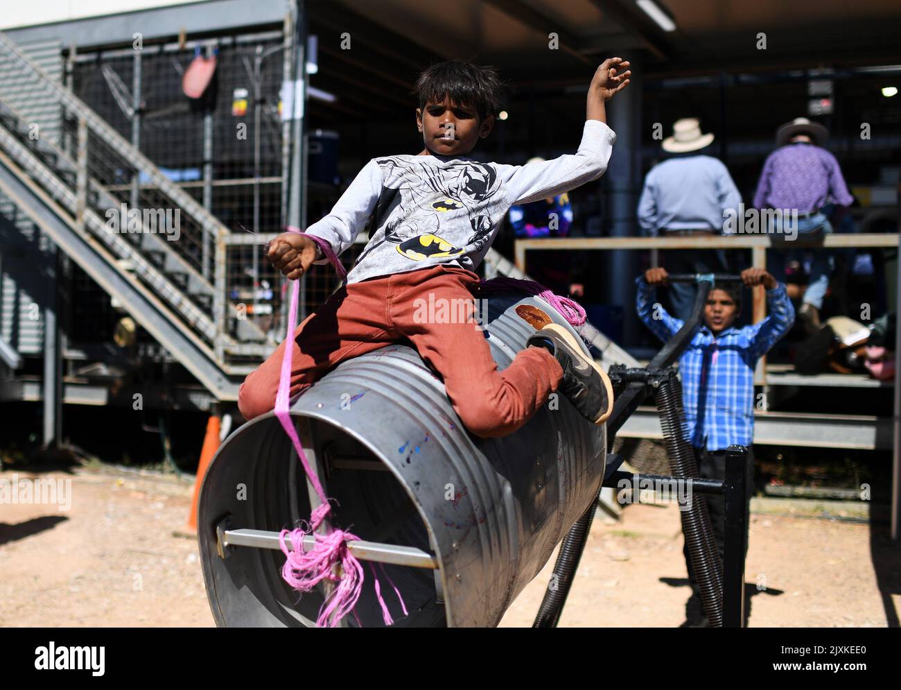 Eleven year-old Peter Gregory Jr of Doomadgee takes his turn on the ...