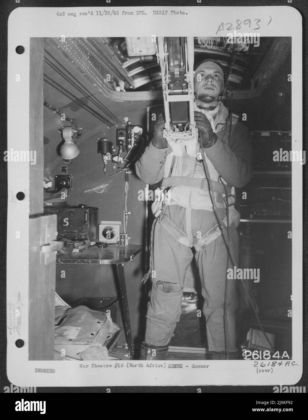 North Africa-Boeing B-17 "Flying Fortress" radio operator, who, in his ...