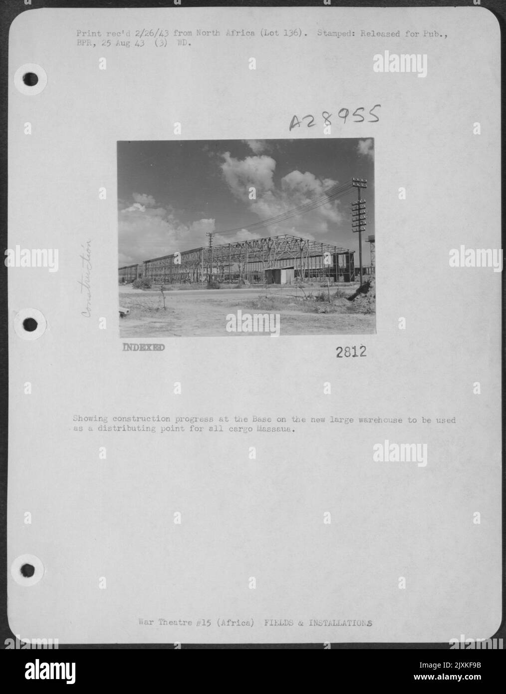 Showing construction progress at the Base on the new large warehouse to ...