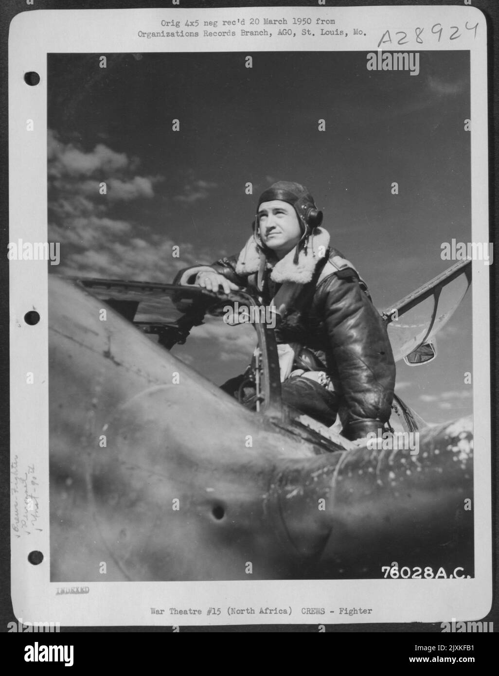 Lt. Ballard, pilot of the 90th Photographic Reconnaissance Wing, poses ...