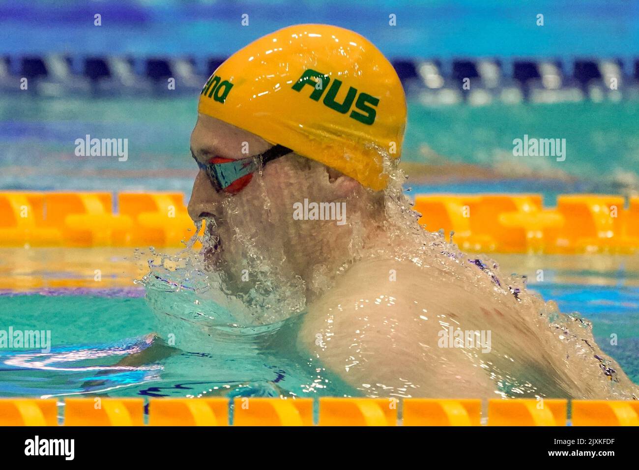 Matthew Wilson of Australia competes in the Men's 200m Breaststroke ...