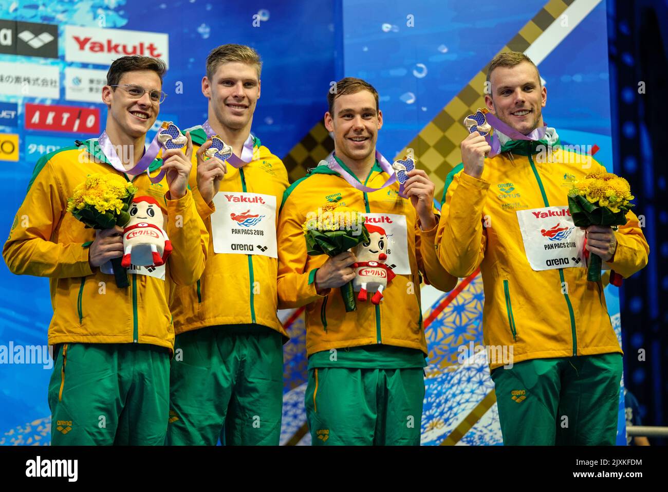 (L-R) Mitchell Larkin, Jake Packard, Grant Irvine and Kyle Chalmers of ...