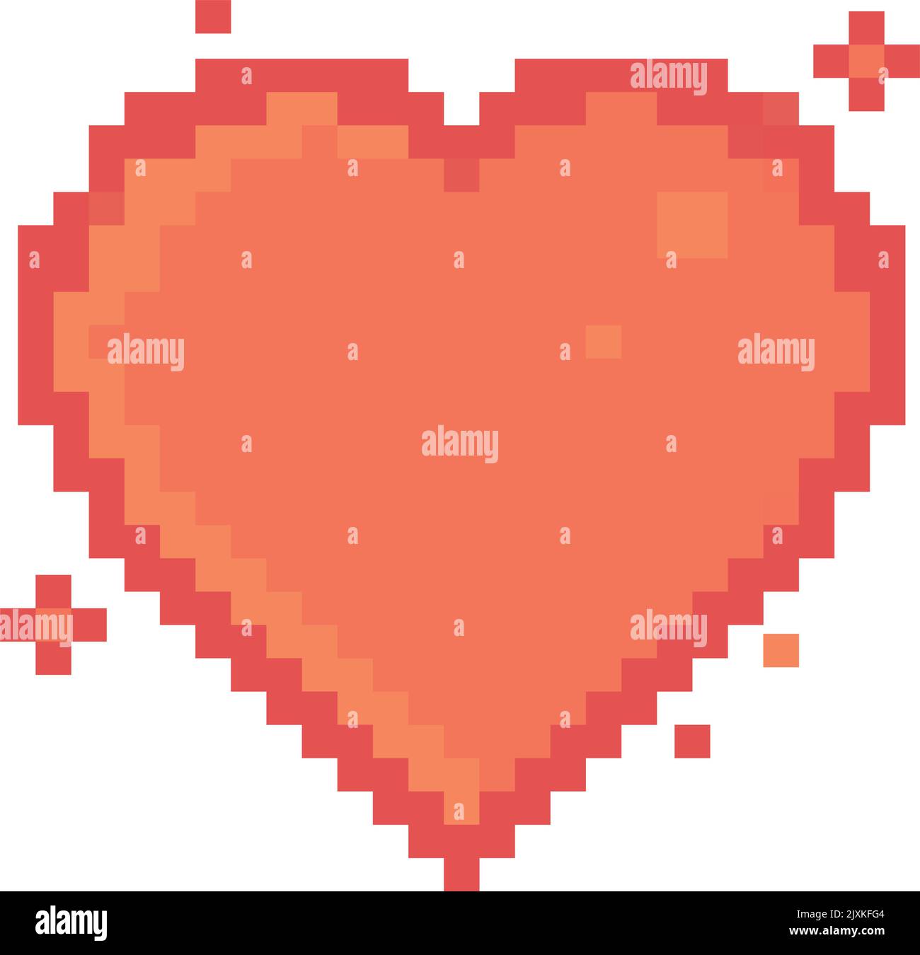 heart pixel art Stock Vector Image & Art - Alamy