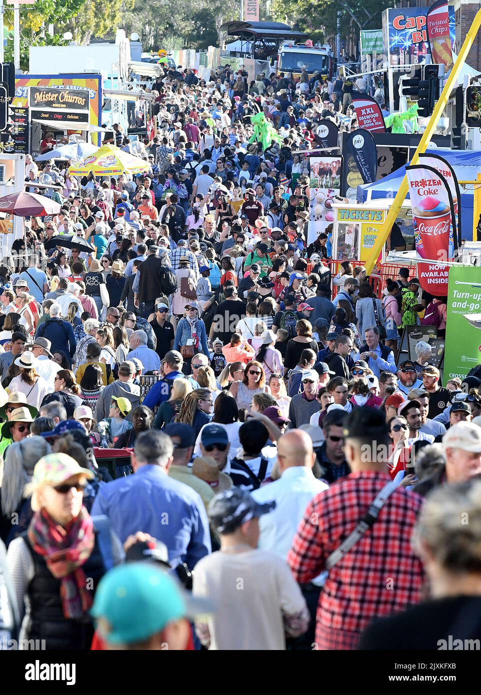 Large crowds are seen at the Queensland Royal Exhibition Show, known ...
