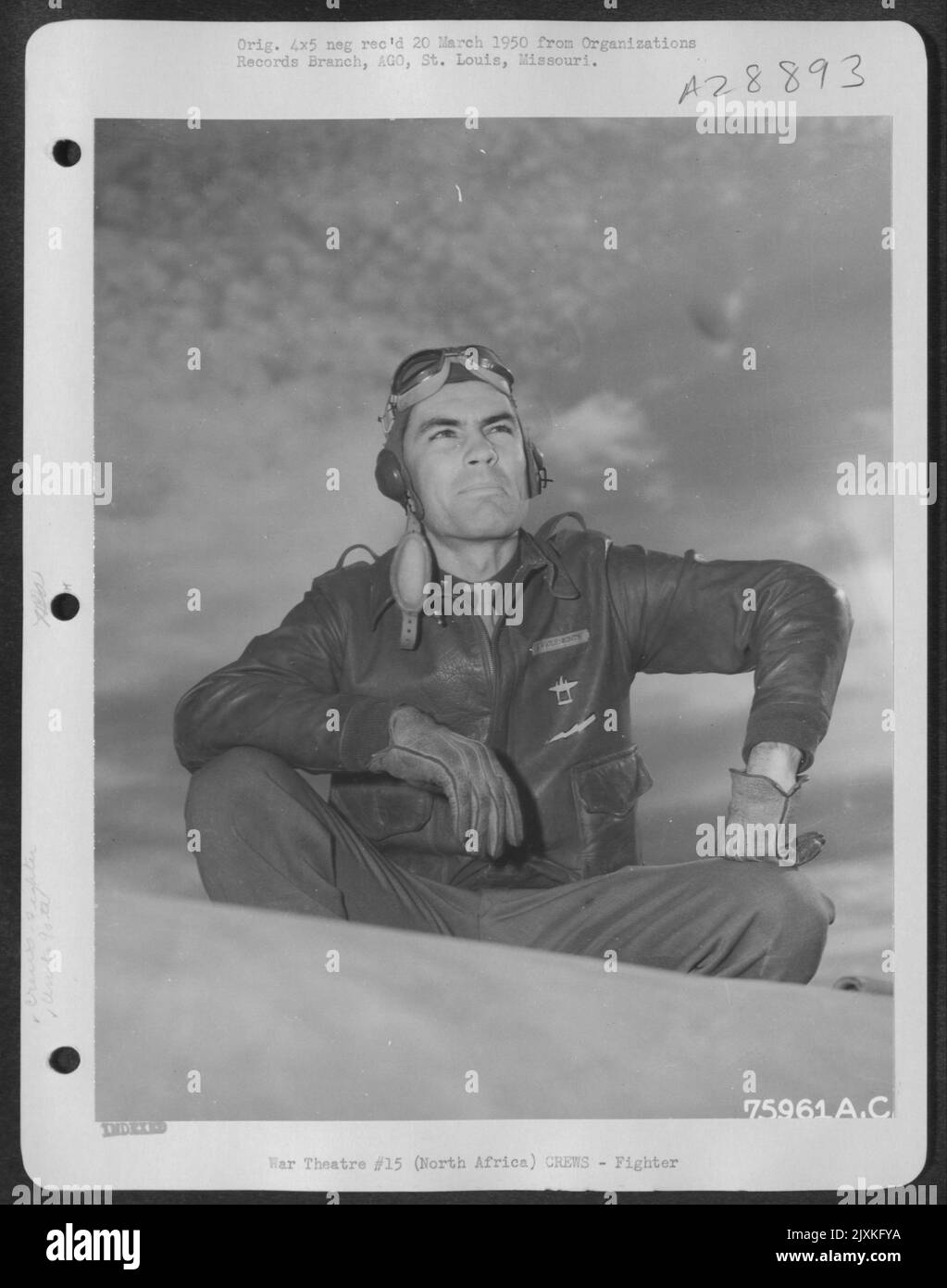 Lt. Clements, pilot of the 90th Photographic Reconnaissance Wing, poses ...