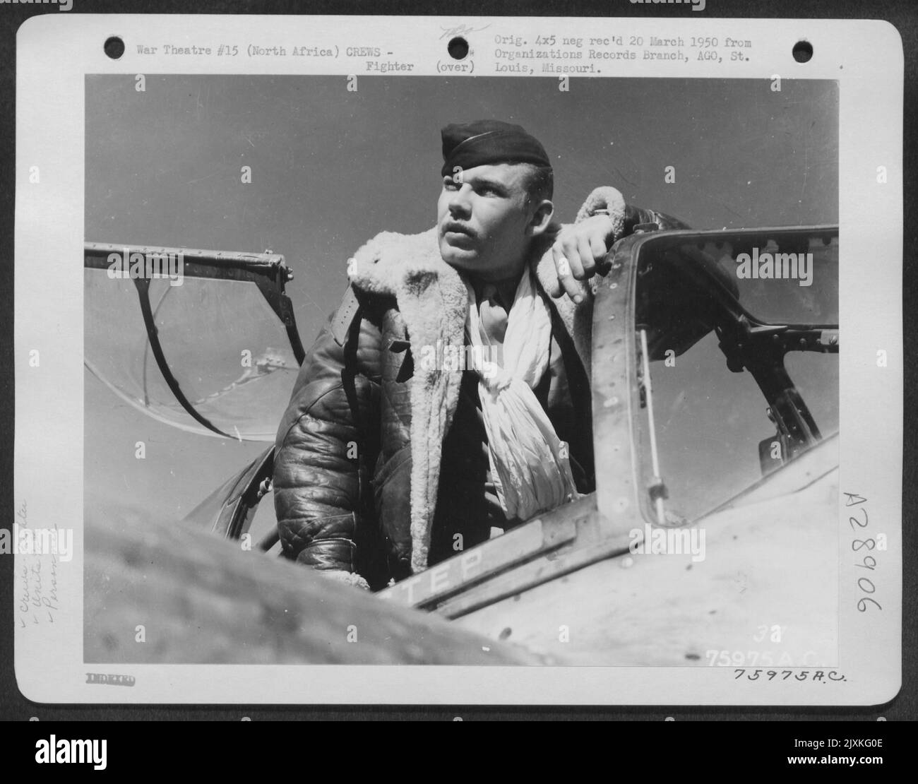 Lt. Erb, pilot of the 90th Photographic Reconnaissance Wing, poses in ...