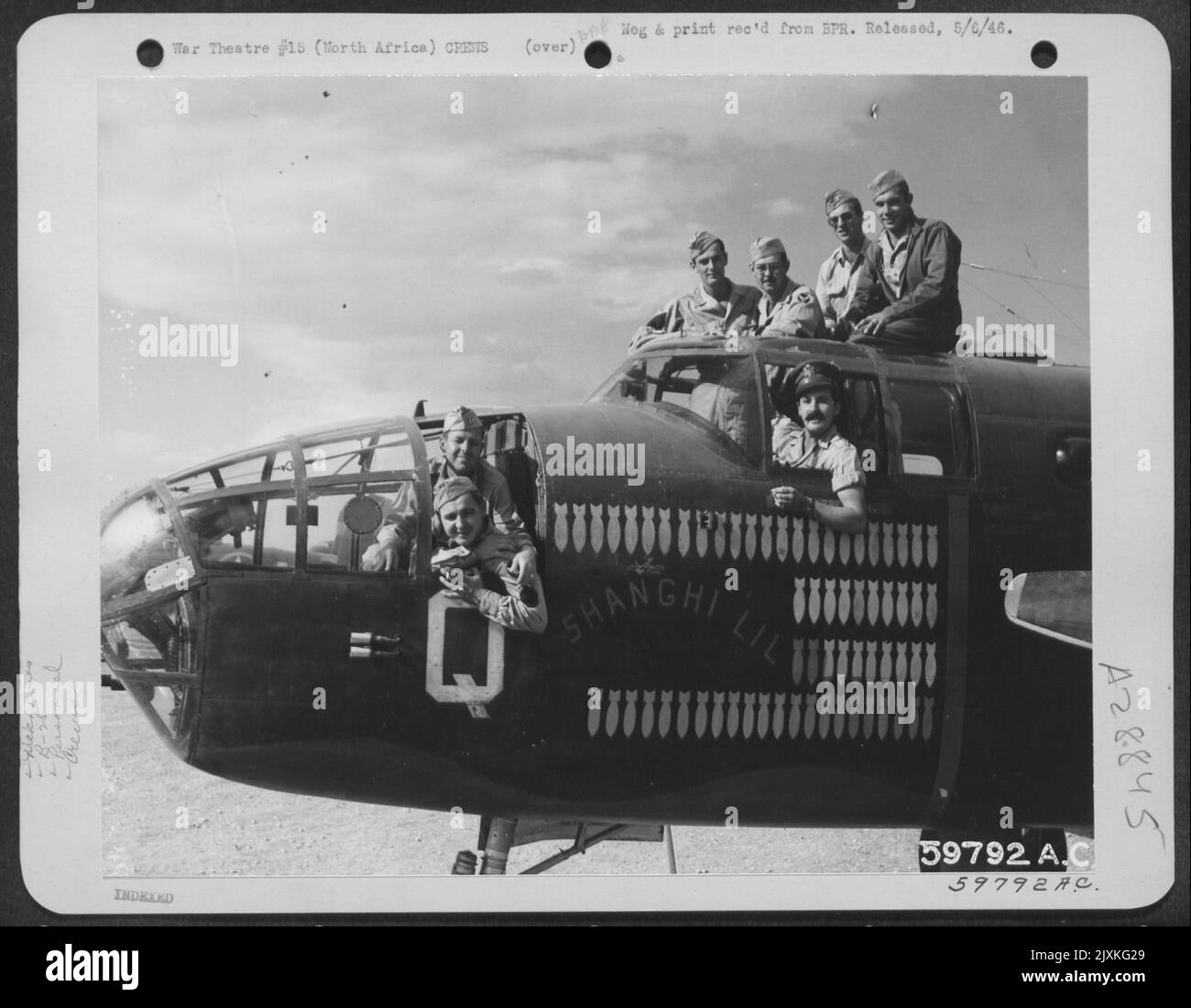NORTH AFRICA-"Shanghai Lil," a veteran B-25 Mitchell bomber, with her ...