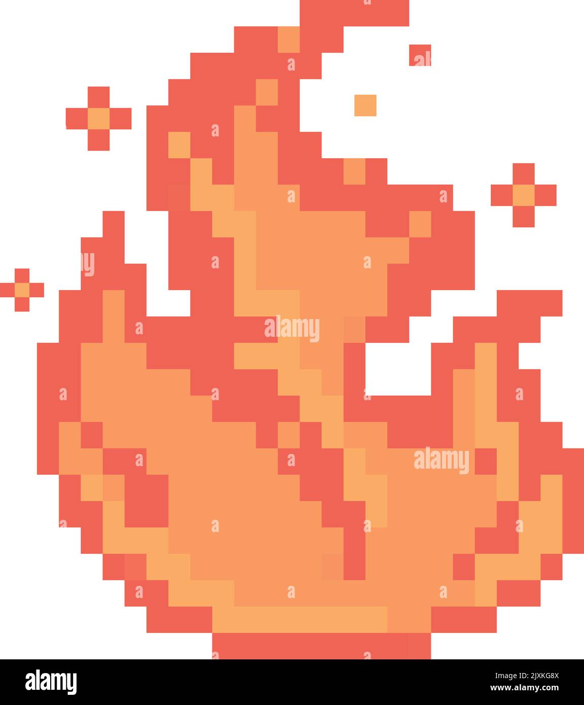 fire pixel art Stock Vector Image & Art - Alamy
