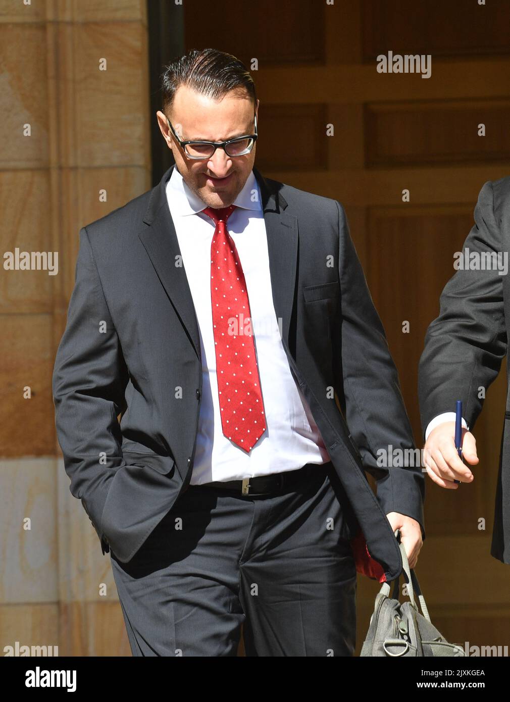 Leon Heydenrych is seen outside the Magistrates Court in Adelaide ...