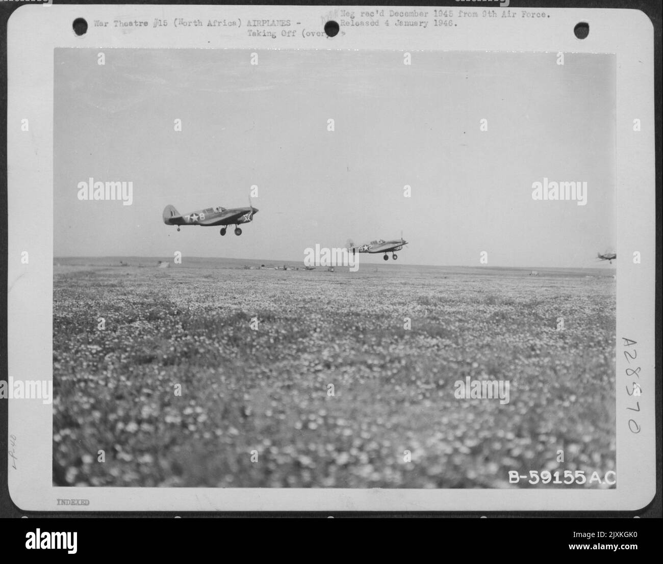 Curtiss P-40'S Of The 9Th Af'S 57Th Fighter Group Based In North Africa ...