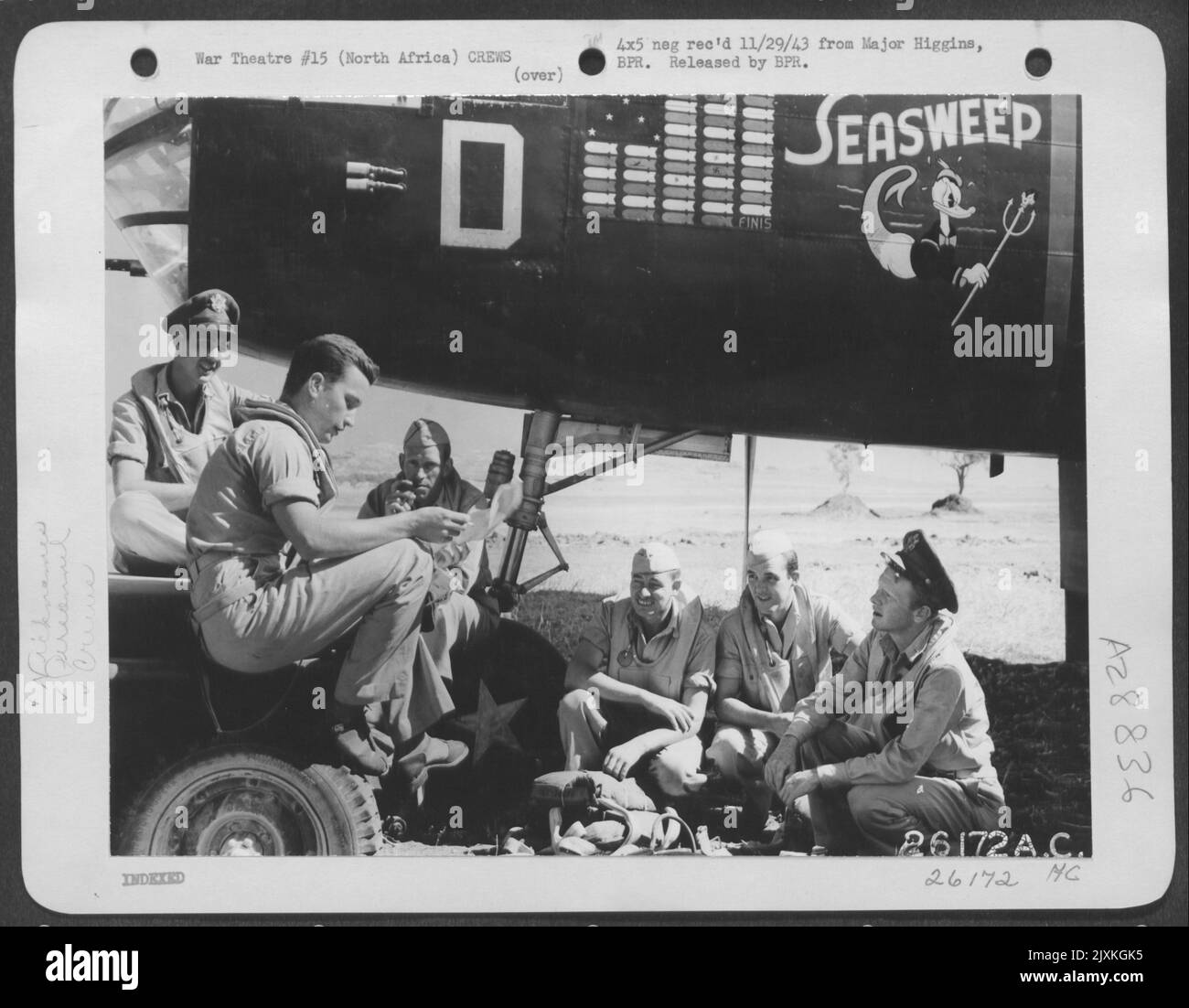 AN ADAVANCED NORTH AFRICAN AIR BASE--The crew of "Seasweep" North ...