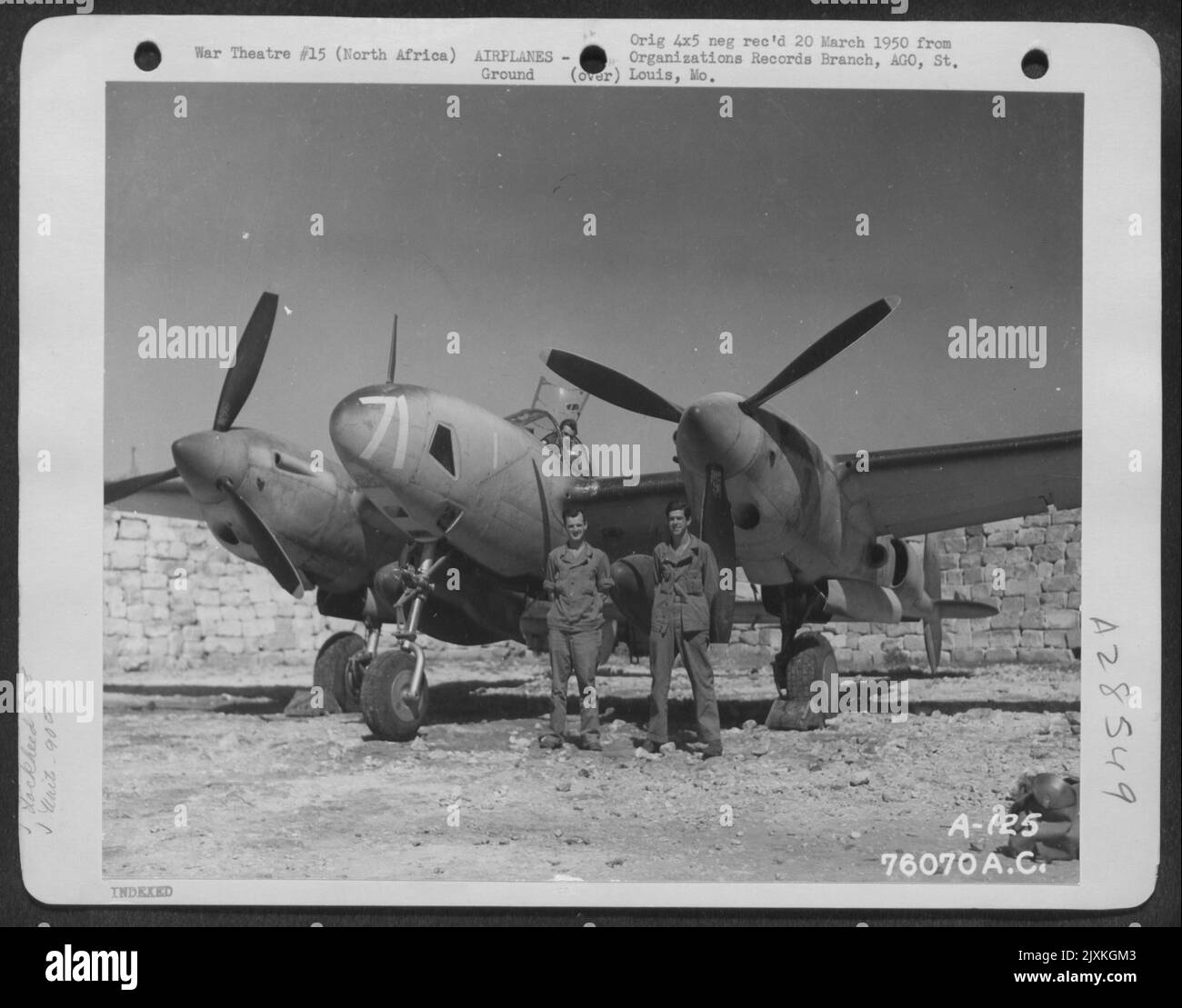 A Lockheed P-38 Of The 90Th Photographic Reconnaissance Wing Parked In ...