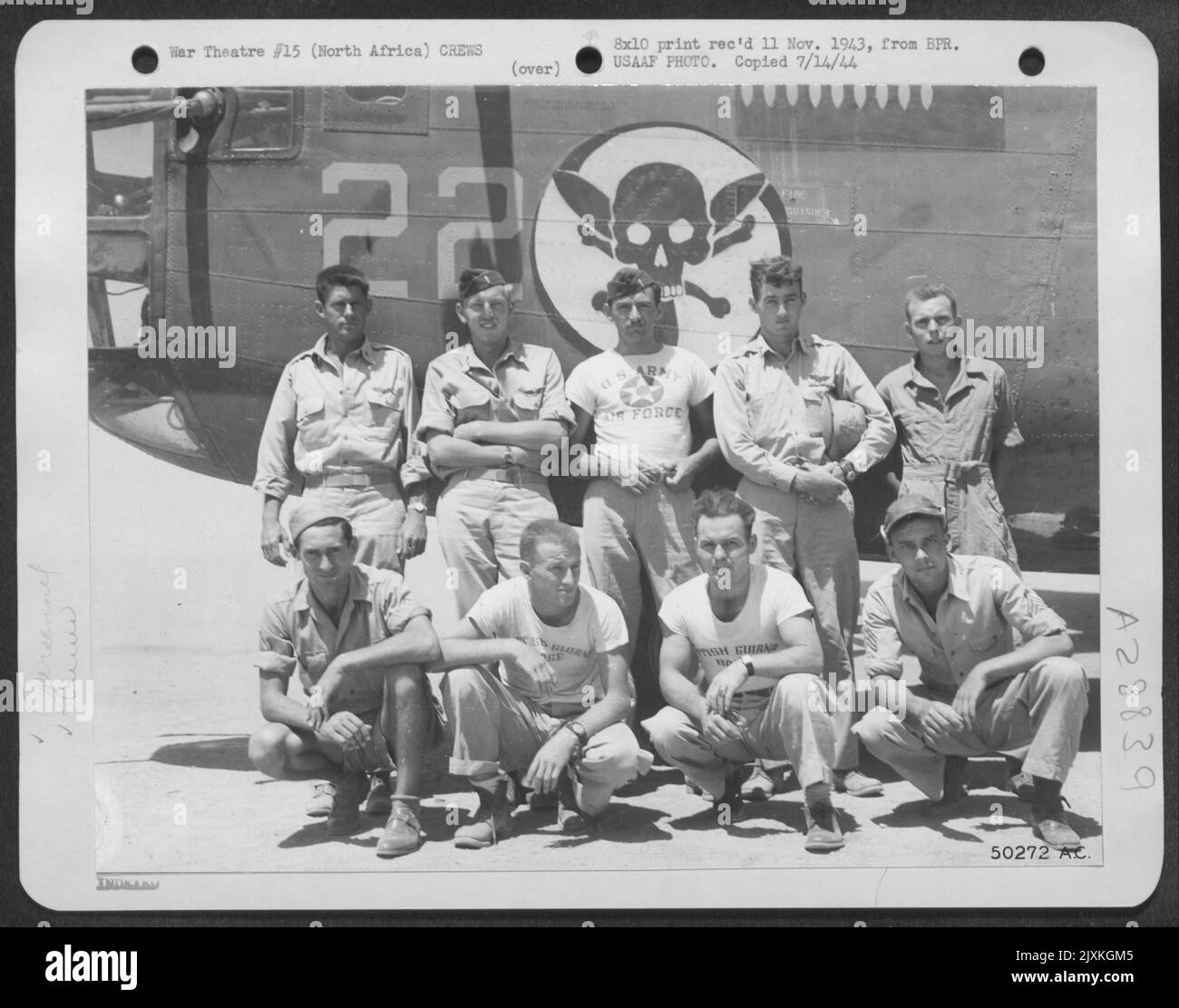 SOMEWHERE IN NORTH AFRICA: Nine original members of the "Doodle Bug ...