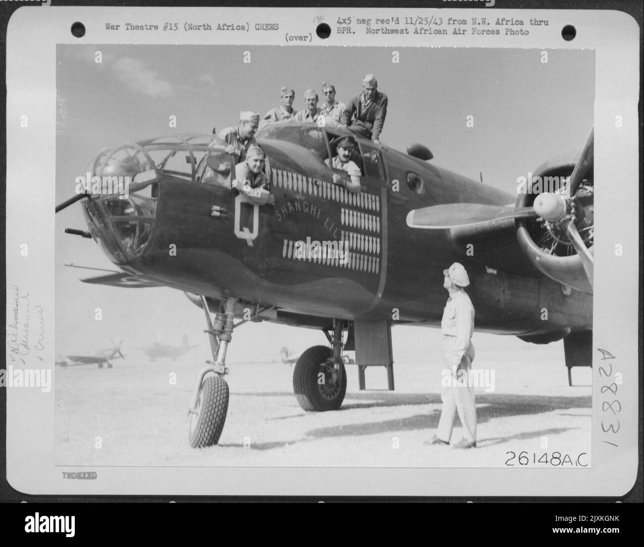 GOING HOME AFTER FIFTH MISSIONS--At a USAAF Mitchell Bomber Base in ...