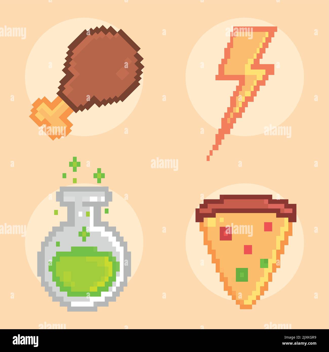icons collection pixel art Stock Vector Image & Art - Alamy