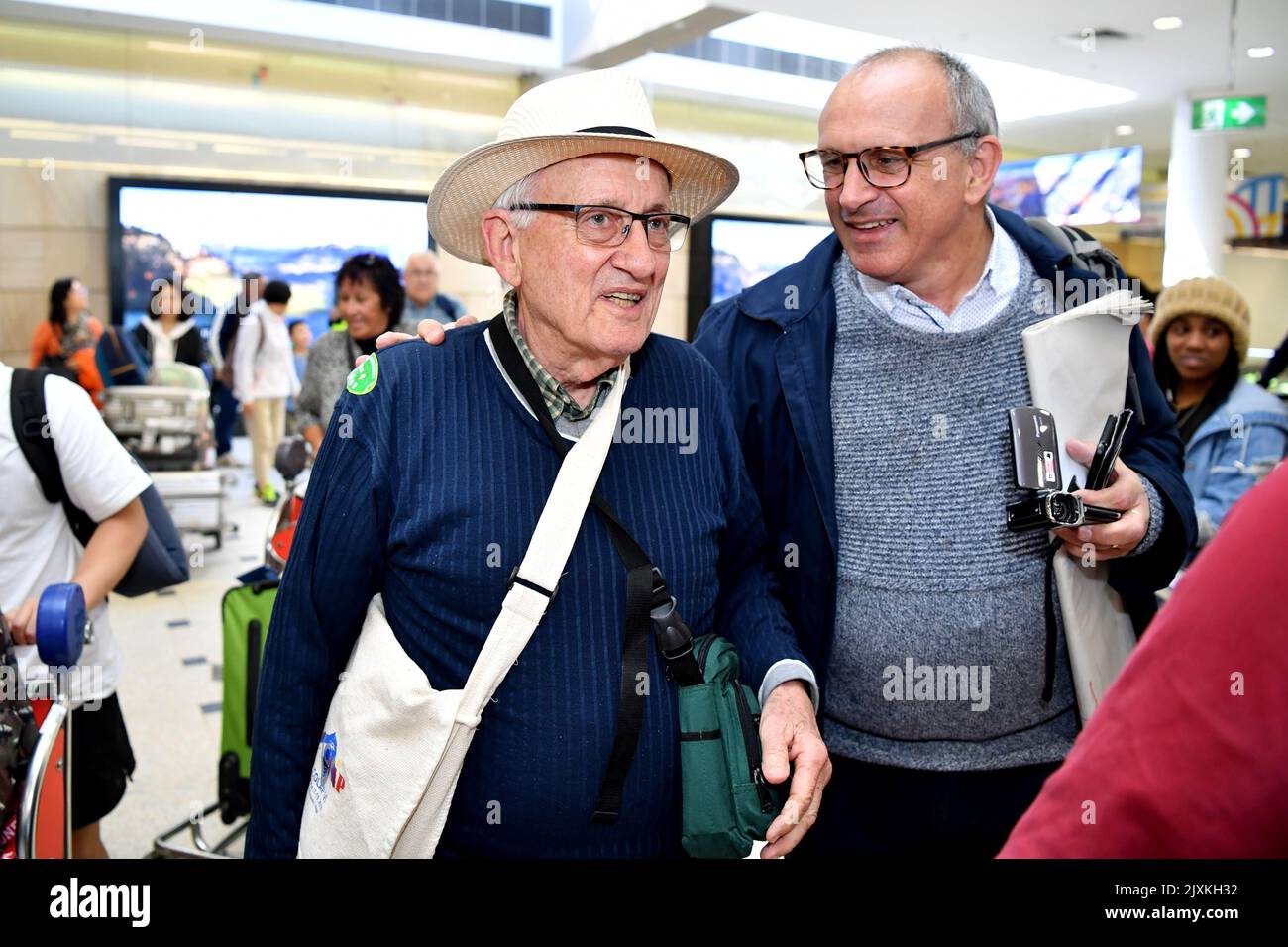 Professor Gill Boehringer is greeted by supporters as he arrives at ...
