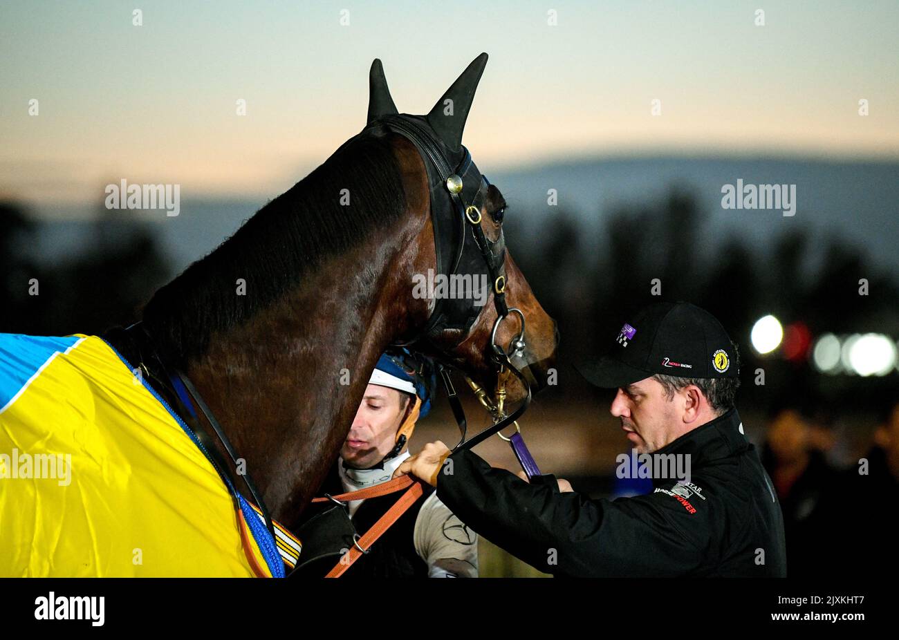 Jockey Hugh Bowman is seen following trackwork aboard Winx at Rosehill ...