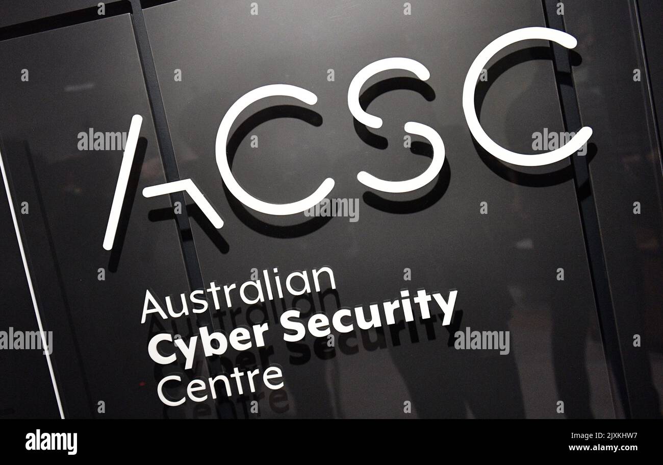 The Australian Cyber Security Centre logo at the Brindabella Business ...