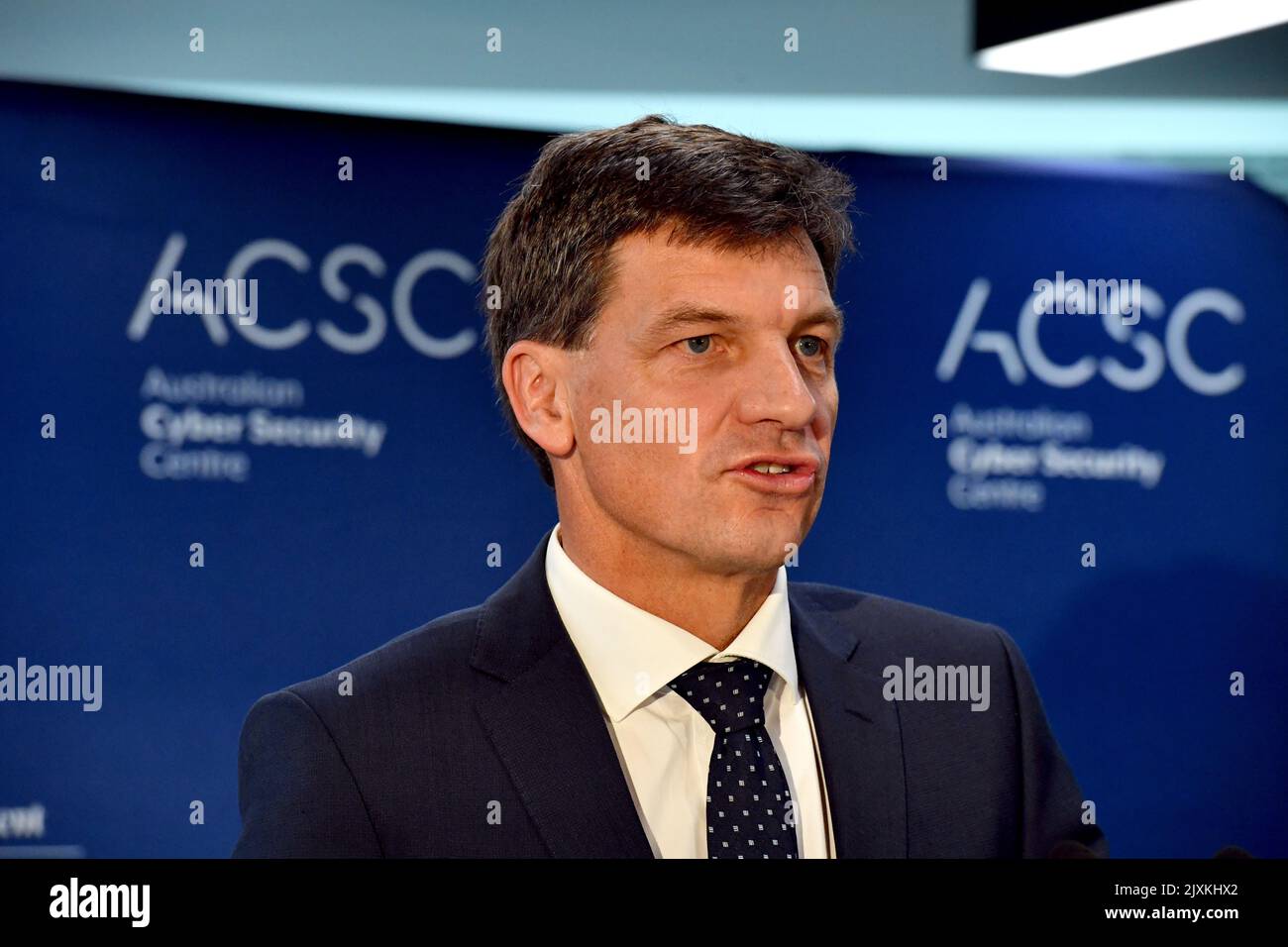 Minister for Cyber Security Angus Taylor at the opening of the ...