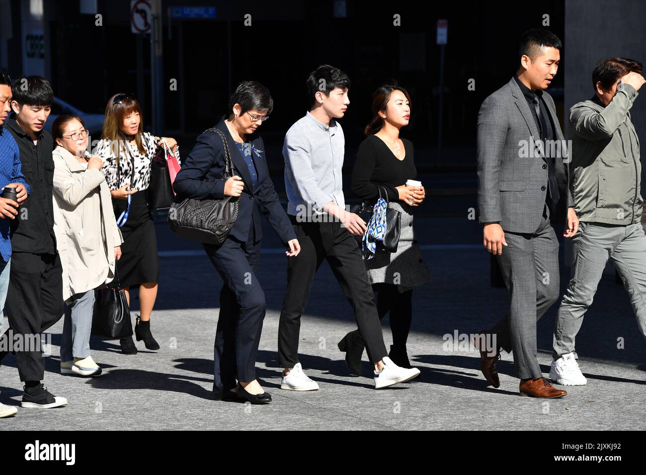 Family and friends of murdered South Korean student Eunji Ban are seen ...