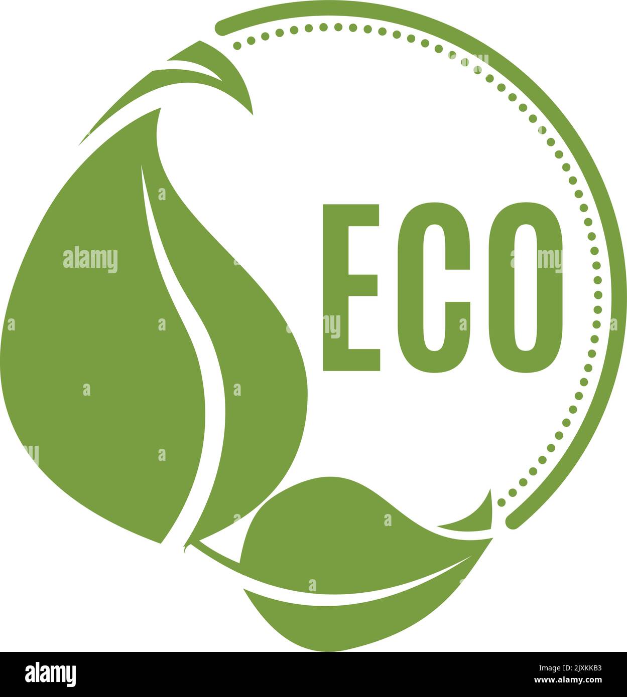 Eco tag. Round green healthy product label Stock Vector Image & Art - Alamy