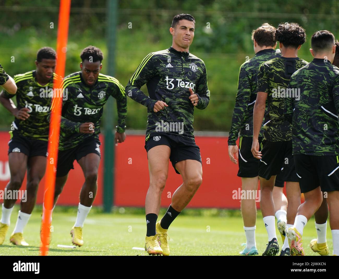 Manchester United's Cristiano Ronaldo during the training session at ...