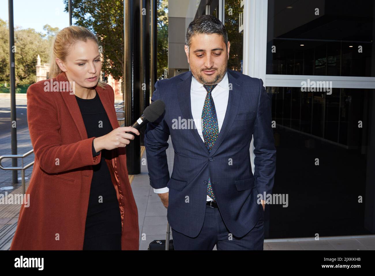 Leo Premutico (right), lawyer for Yusuf Nazlioglu and Ahmad Doudar ...
