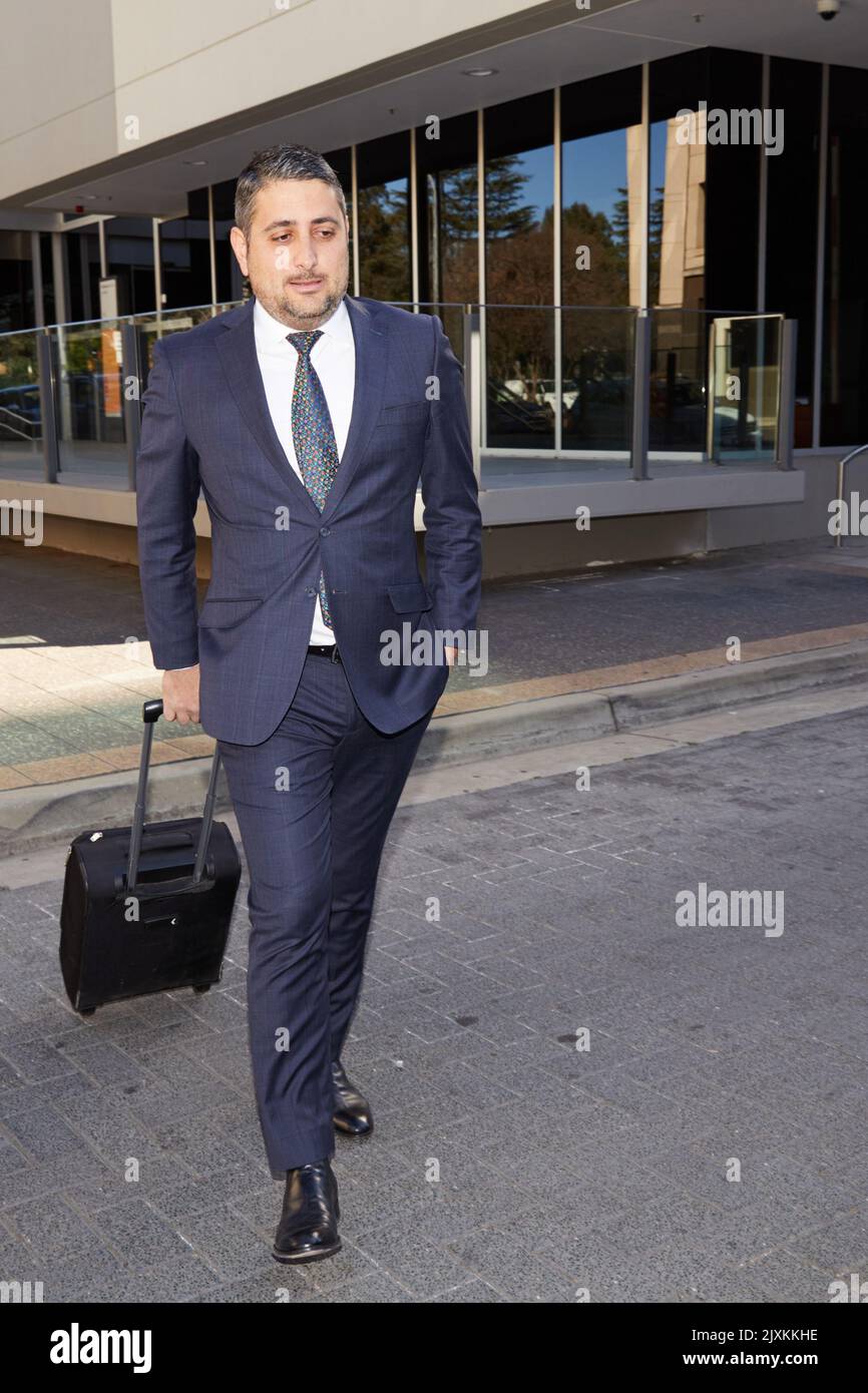 Leo Premutico, the lawyer for Yusuf Nazlioglu and Ahmad Doudar, leaves ...