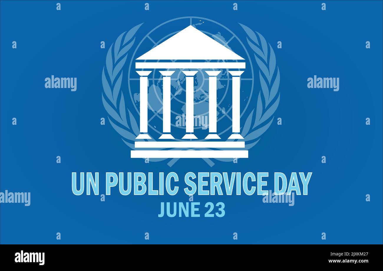 A vector illustration of a UN public service day sign Stock Vector ...