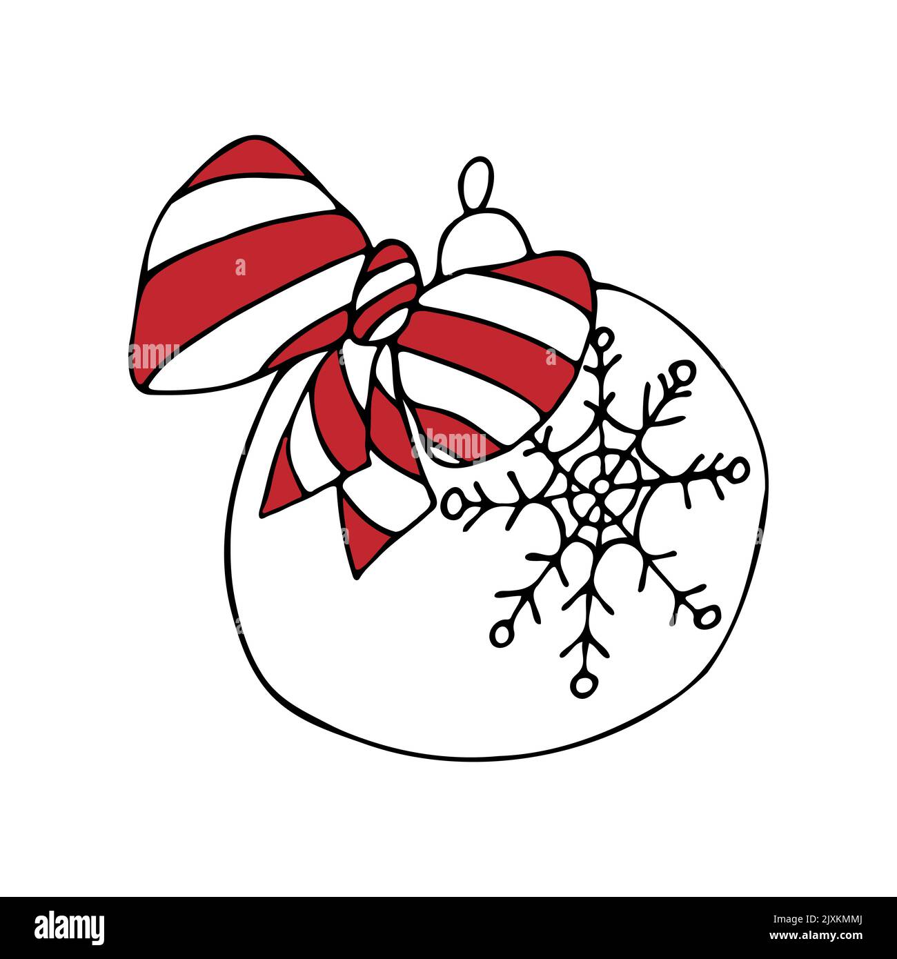 Outline drawing snowflake in Cut Out Stock Images & Pictures - Alamy