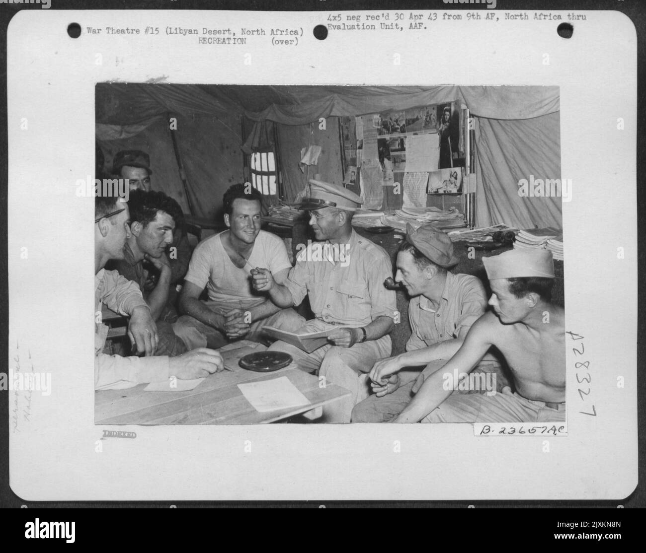 Hobby sessions in the Libyan Desert among the men of the 9th Air Forces ...