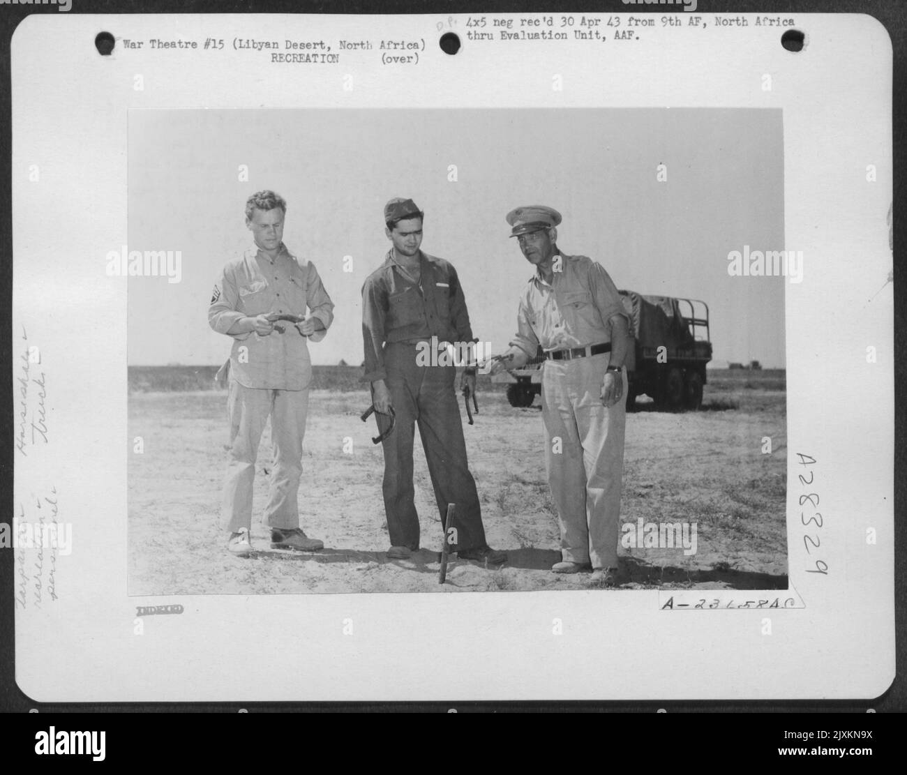 Horse shoes in the Libyan Desert! American Red Cross Field Director Ray ...