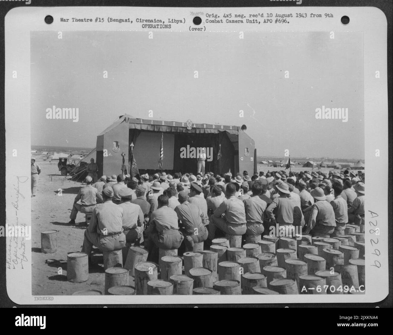 At an air base near Bengasi, Cirenaica, Libya. Major General Lewis H ...