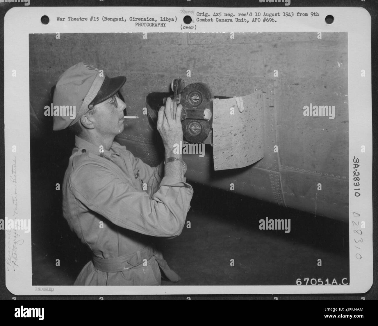 At an air base near Bengasi, Cirenaica, Libya, Lt. Hugh L. Wade, aerial ...