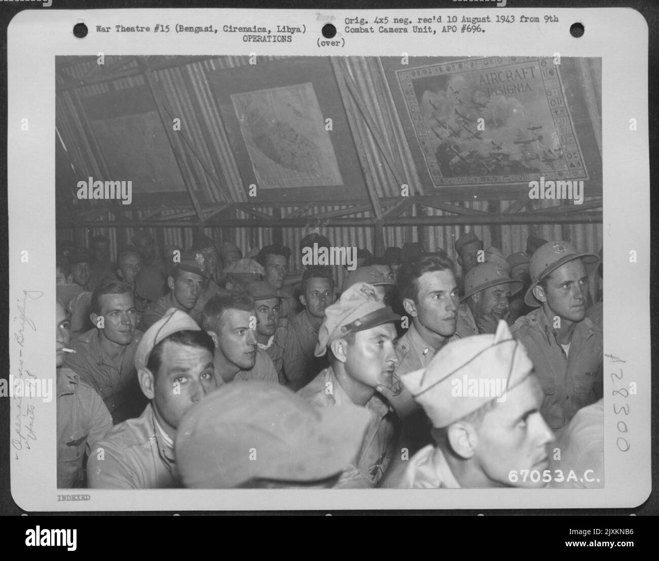 At an air base near Bengasi, Cirenaica, Libya, men of the 98th Bomb ...