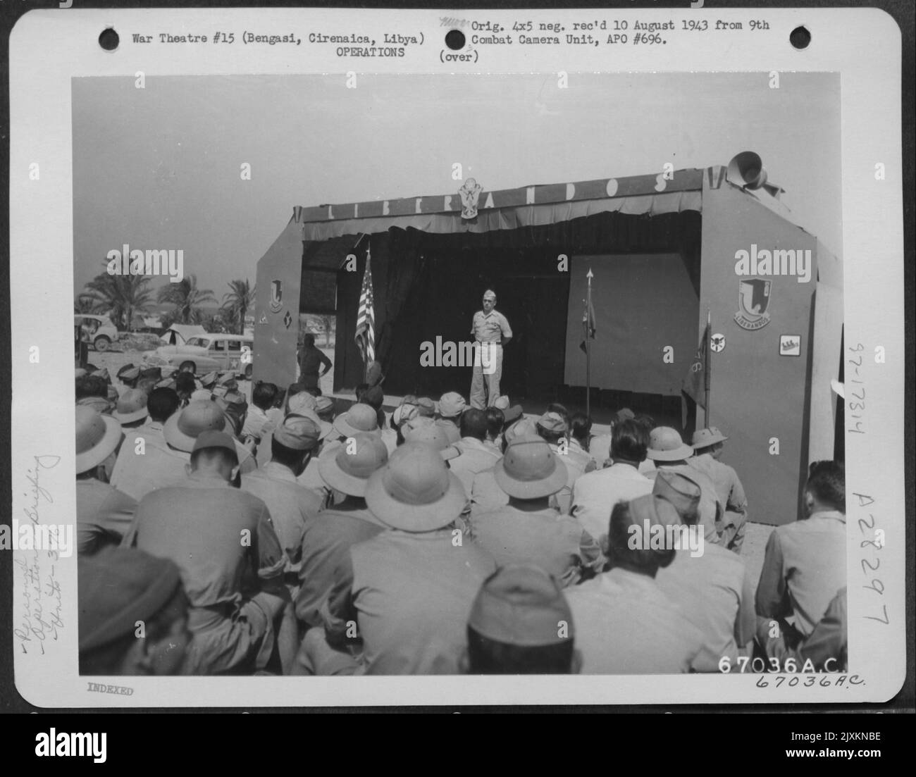 At an air base near Bengasi, Cirenaica, Libya. Major General Lewis H ...