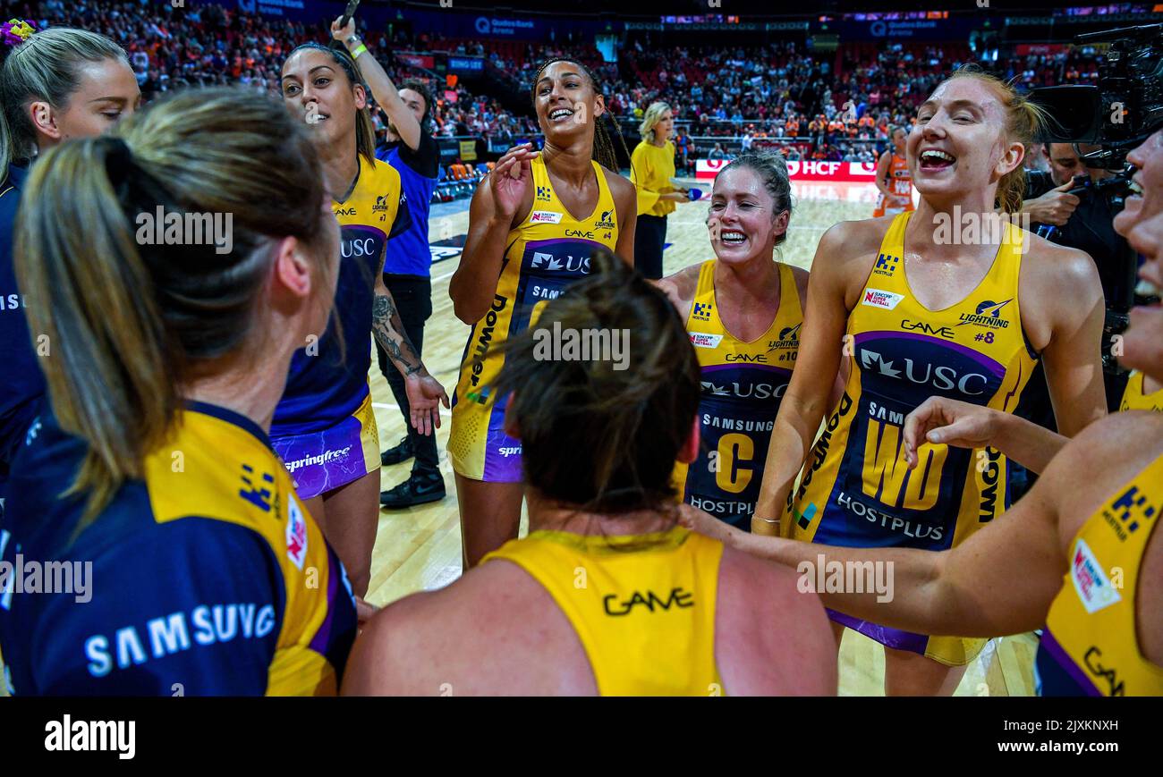 Lightning players react following the Super Netball Preliminary Final ...
