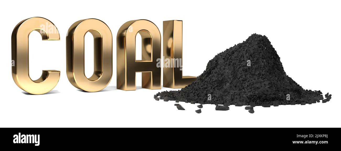 Coal - typographical concept - 3D illustration Stock Photo - Alamy
