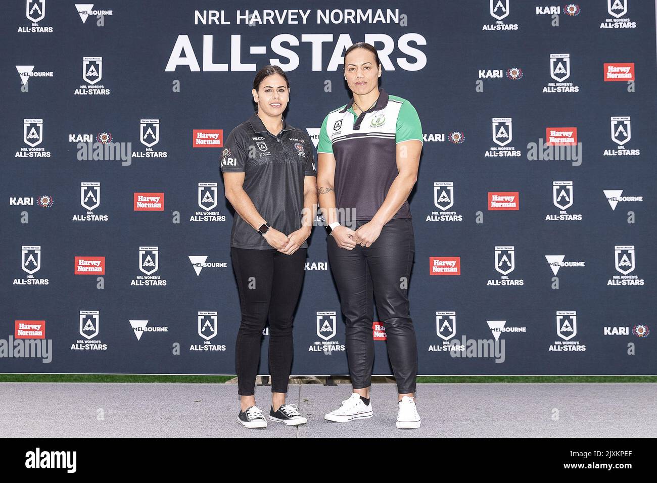 Nakia Davis-Welsh (left) and Honey Hireme pose for a photograph during ...