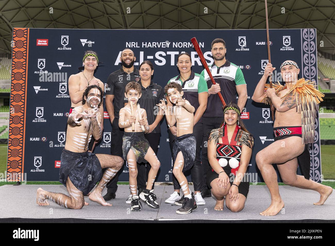 (L-R) Josh Addo-Carr, Nakia Davis-Welsh, Honey Hireme and Jesse ...