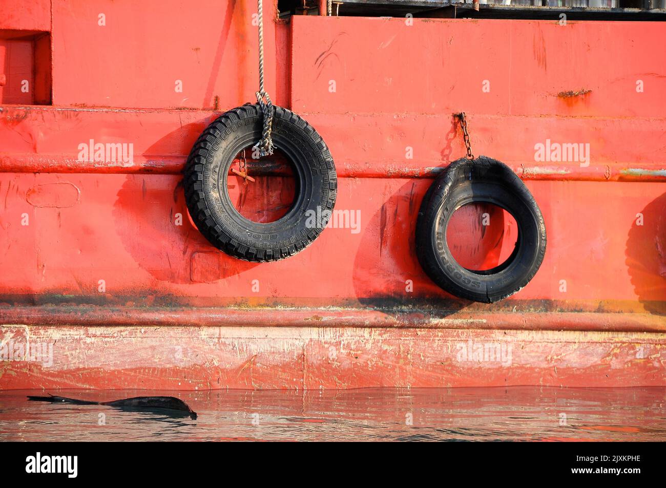 Tires on side of boat hi-res stock photography and images - Alamy
