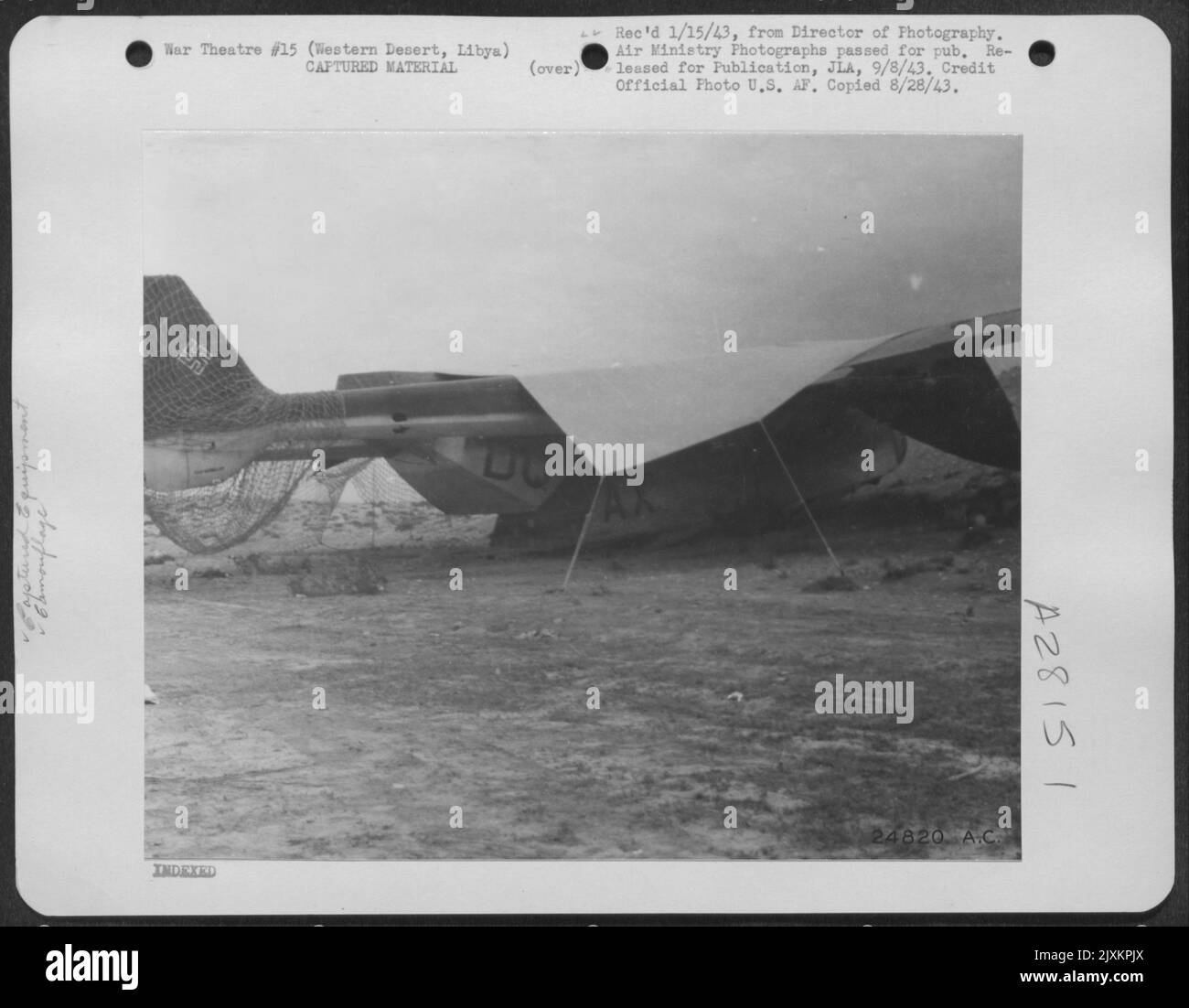 When U.S. Airmen took over enemy landing grounds in the Western Desert ...