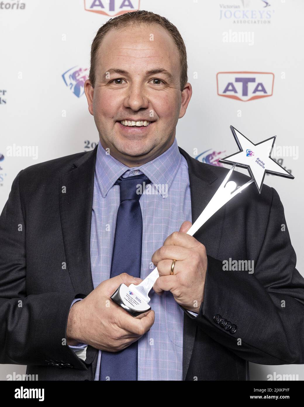Craig Widdison poses for a photograph with the Colin Alderson Rising ...